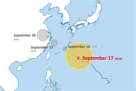 Typhoon Pulasan May Reach Okinawa Island In Japan Wednesday Night The