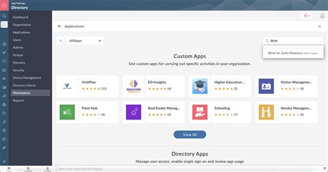 directory apps blink marketplace installation guides zoho one