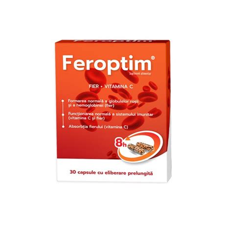 Feroptim Retard 30 Capsule Cu Eliberare Prelungita Zdrovit Farmaciabajan Ro