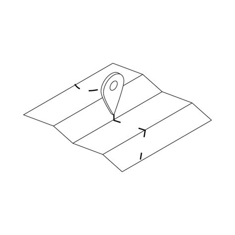 Map With Pin Pointer Icon Isometric D Style Map Drawing Map Sketch Map Icons PNG And Vector