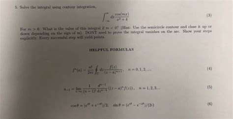 Solved Solve The Integral Using Contour Integration Chegg