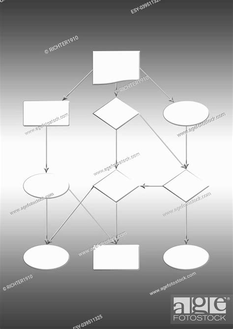 Empty Flow Chart Diagram Use For Programming Stock Photo Picture And Low Budget Royalty Free
