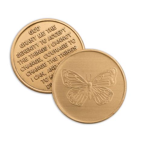 Butterfly Serenity Prayer Affirmation Medallions