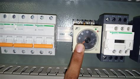 Electrical Panel With Contacter And Material Timer Breakers Contacter Youtube