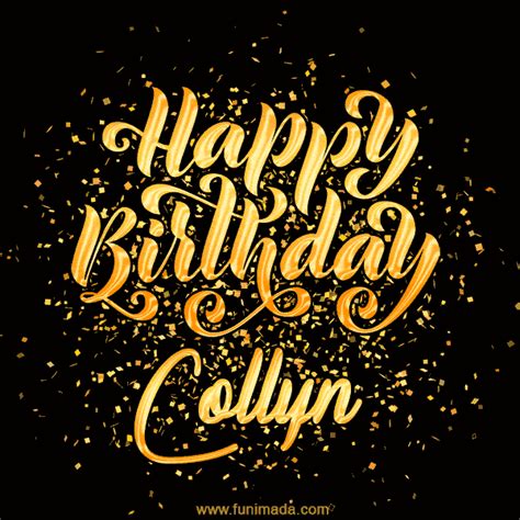 Happy Birthday Collyn  Golden Glitter Animation Download On