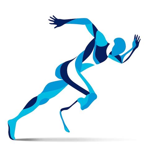 Premium Vector Trendy Stylized Illustration Paralympic Movement