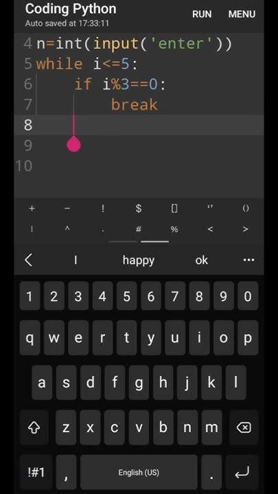 Break Statement For 1 To N Numbers Python Programming 🐍 Basicpython