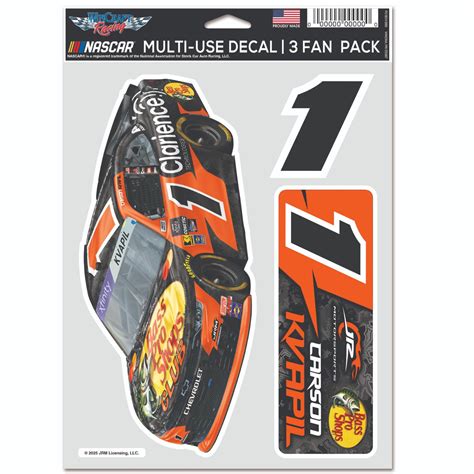 Carson Kvapil 1 Bass Pro Shops 3 Pack Fan Decals Shop Jr Nation Store
