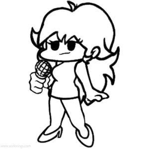 Friday Night Funkin Coloring Pages Boyfriend Outline Dibujos Para