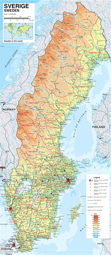 Maps Of Sweden Detailed Map Of Sweden In English Tourist Map Of