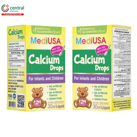Thuốc Mediusa Calcium Drops Giảm Nguy Cơ Còi Xương Giúp Trẻ Cao Lớn