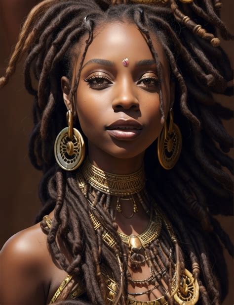 A Woman With Dreadlocks And A By Giugus46 On Deviantart