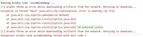 exception in thread “main“ java util zip zipexception error in opening zip file exception in