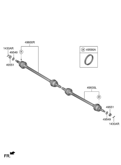 Drive Shaft Rear 2022 Kia Stinger
