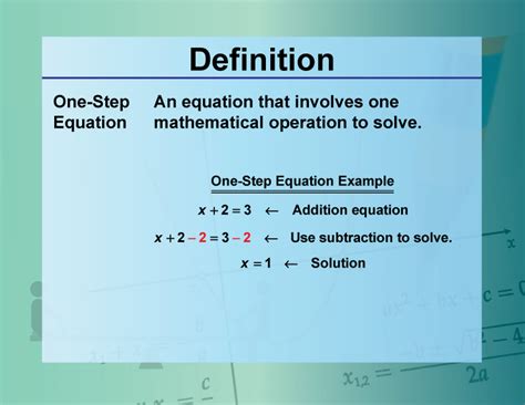 What Is A One Step Equation Tessshebaylo