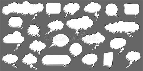 Different Speech Bubbles Collection Stock Vector Illustration Of Speak Messenger 198907505