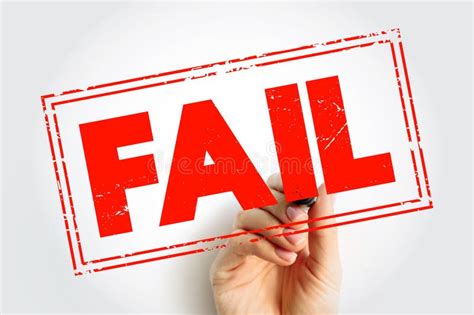 Fail Be Unsuccessful In Achieving One S Goal Text Stamp Concept For