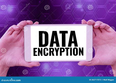 Sign Displaying Data Encryption Business Idea Conversion Of Data Into Code For Compression Or