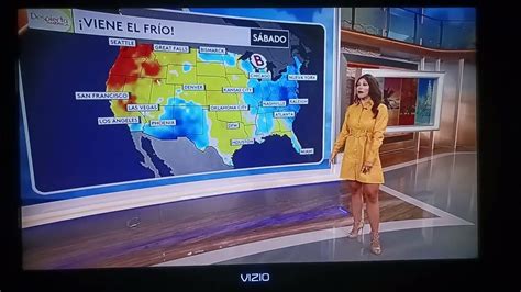 Jessica Delgado Sexy Legs Gold Outfit El Tiempo Despierta America Youtube