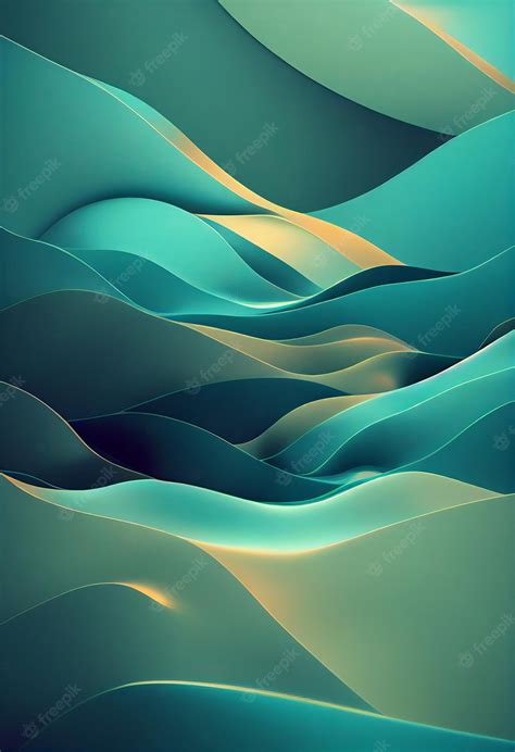 Premium Photo Abstract Blue Gradient Waves Pattern