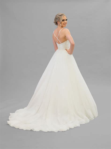 Wd097 Ivory Empire Wedding Gown British Bridal