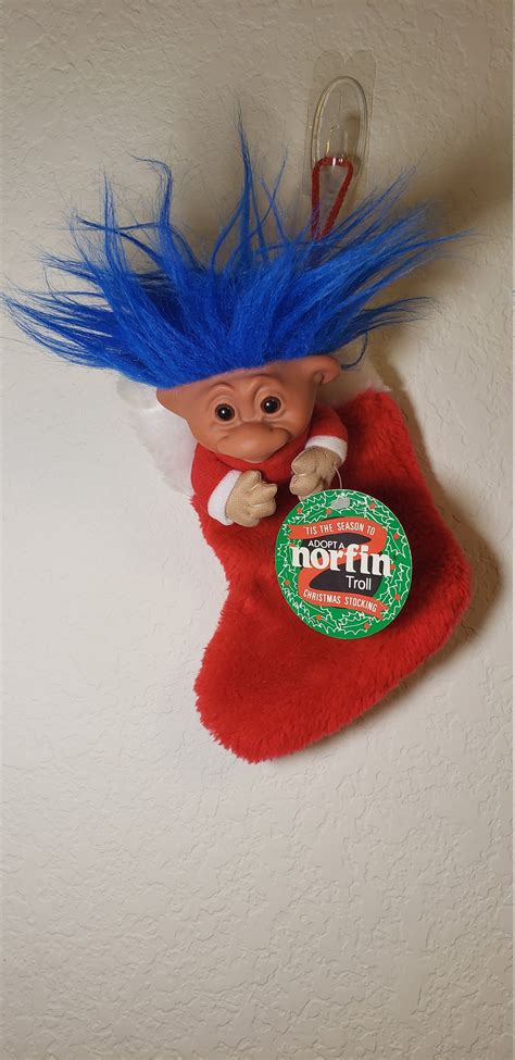 Vintage Christmas Troll Christmas Stocking Etsy
