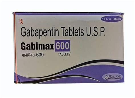 600mg Gabimax Gabapentin Tablets At Rs 1500 Box Gabapentin Tablet In