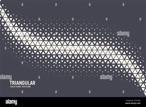 Triangular Particles Halftone Geometric Curved Oscillation Wave