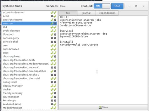 how to control linux start up services and daemons