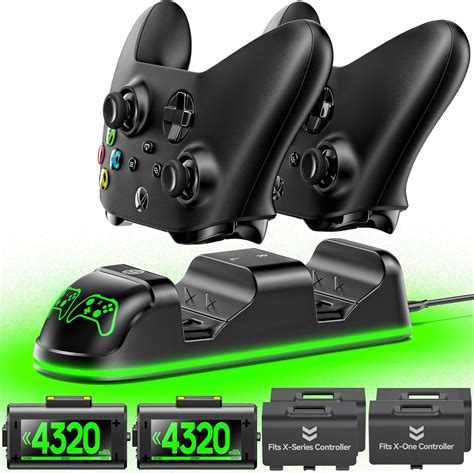 Rysker Xbox Controller Charger With Upgraded 2 Packs