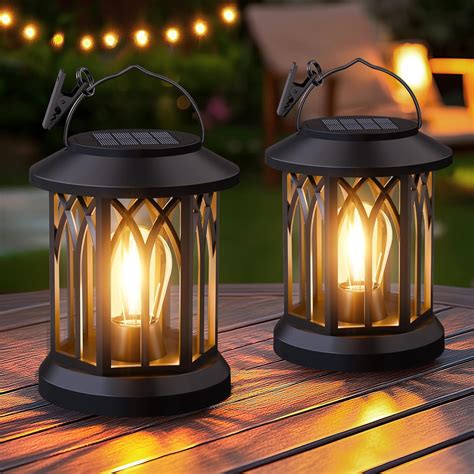 Hanging Solar Lanterns Outdoor Waterproof 2 Pack Lanterns