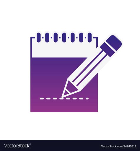 Graphic Design Notepad Pencil Writing Royalty Free Vector
