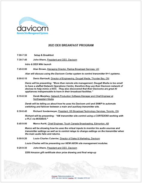 The Dex Breakfast 2023 Speaker Program Is Out Davicom Official Website