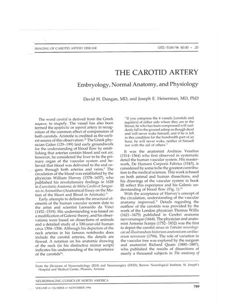 Pdf The Carotid Artery Embryology Normal Anatomy And Physiology