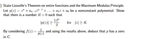 Solved State Liouvilles Theorem On ﻿entire Functions And