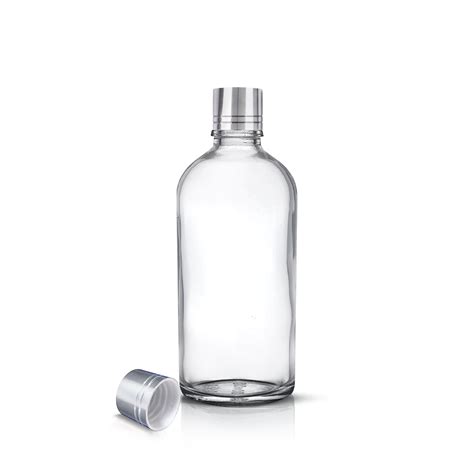 100ml Clear Glass Dropper Bottle Silver Aluminium Cap Some Bottle