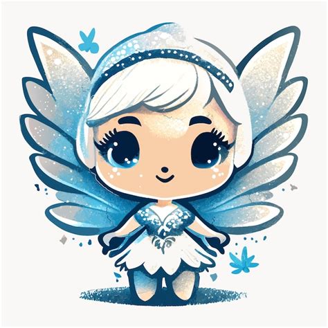 Premium Vector Ethereal Mascot Style Fairy Character Art For Designs