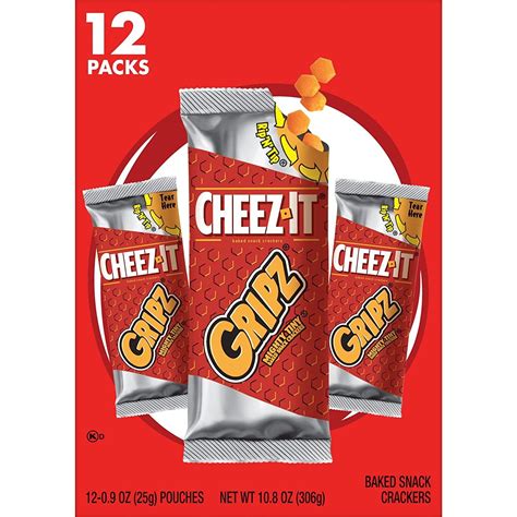 Cheez It Gripz Original Tiny Baked Snack Cheese Crackers 108oz Box