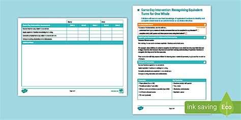 👉 Year 2 Maths Intervention Equivalent Turns For A Whole