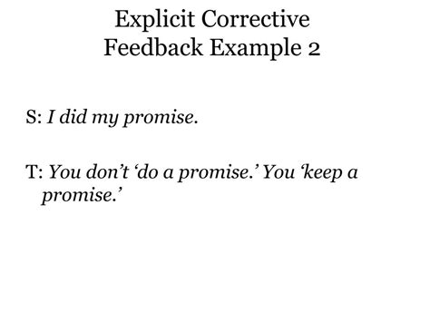 Ppt Corrective Feedback Powerpoint Presentation Free Download Id