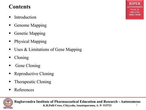 Gene Mapping And Cloning Pptx