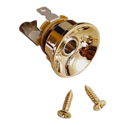 Gold Finish Metric Electrosocket Jackplate With Metric Jack And Screws For Telecaster Reverb I