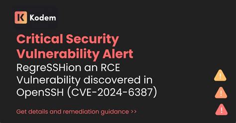 Kodem On Linkedin Vulnerability Alert Cve 2024 6387 Dubbed Regresshion Has Been…