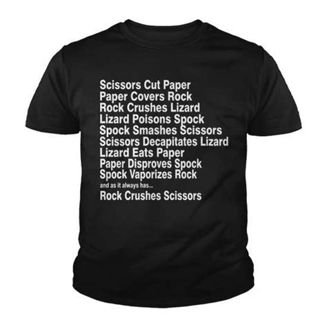 Rock Paper Scissors Lizard Spock T Shirt Uk