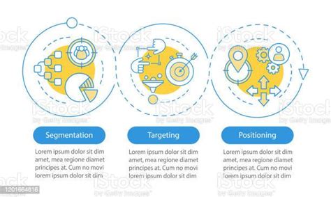 Stp 인포그래픽 템플릿 비즈니스 프리젠 테이션 디자인 요소 시장 전략 3단계 및 옵션을 갖춘 데이터 시각화 프로세스 타임 라인 차트 선형 아이콘이 있는 워크플로 레이아웃