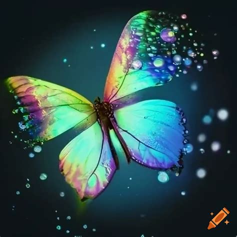 Bubble And Butterfly Wallpaper Holographic Butterfly In A Bubble On