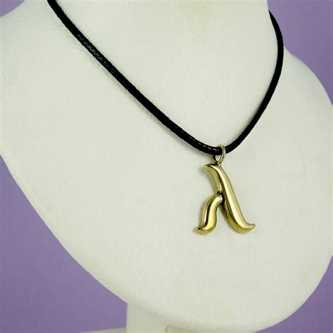 Lambda Necklace Bronze Jane Iris Designs