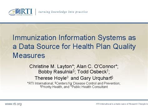 Immunization Information Systems As A Data Source For