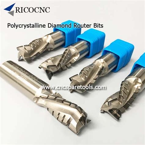 Polycrystalline Diamond Router Bits Pcd Cutting Tools For Cnc Nesting