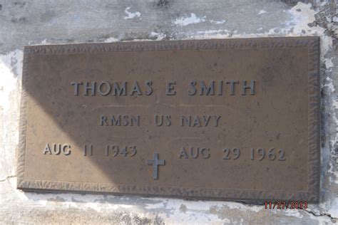 Thomas Eugene Smith 1943 1962 Memorial Find A Grave